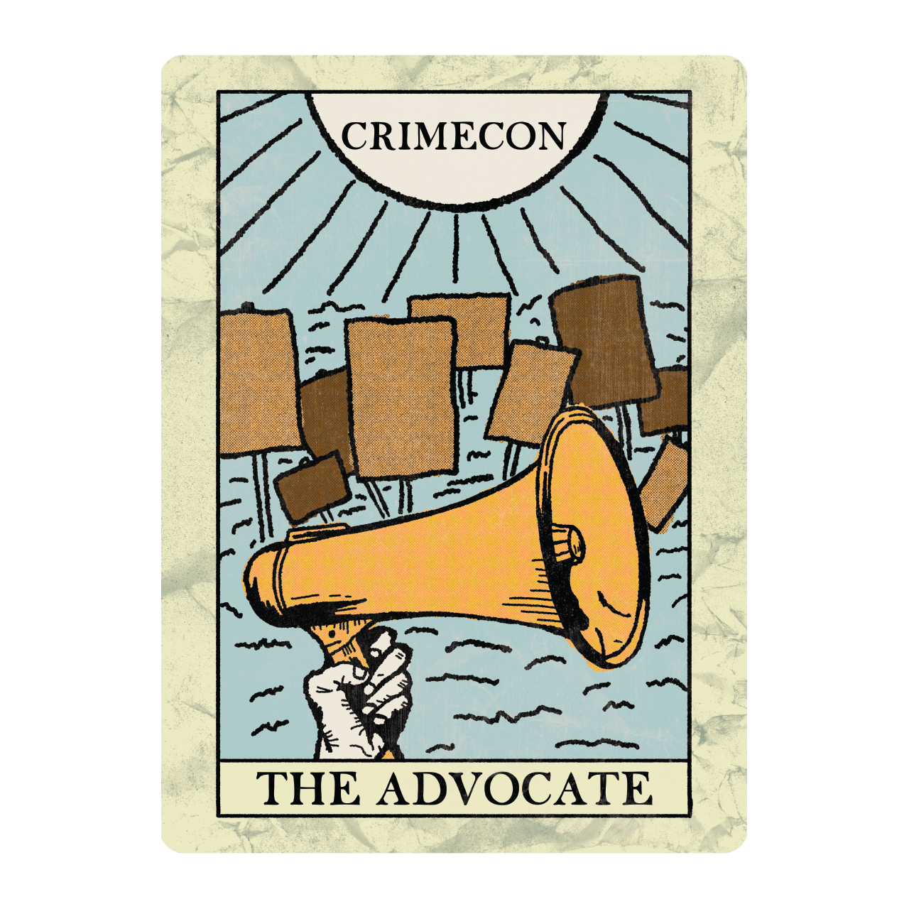 2025 CrimeCon Tarot Sticker Advocate – CrimeCon Official Merchandise