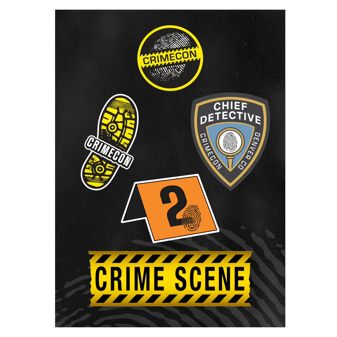 CrimeCon 2025 Sticker Sheet – CrimeCon Official Merchandise